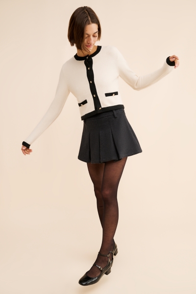 Vhari Contrast Wool Blend Cardigan | Nuuly