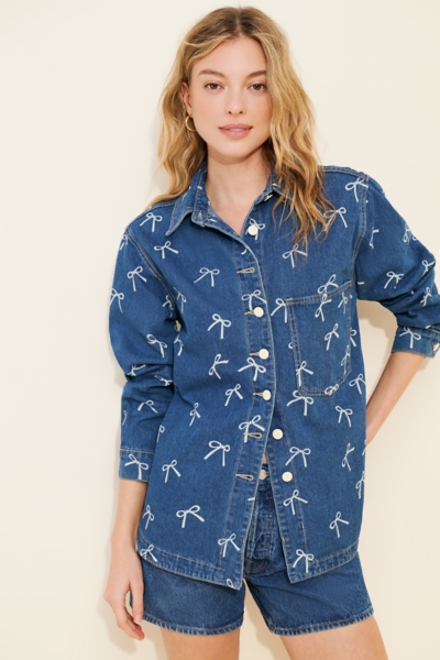 Denim Bow Jacket | Nuuly