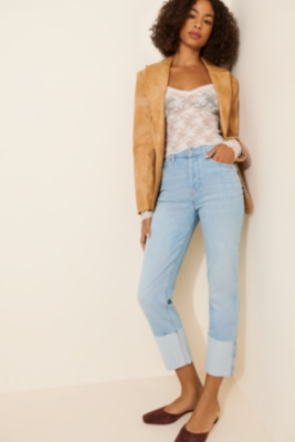 Isabelle Slim Cuffed Jeans | Nuuly