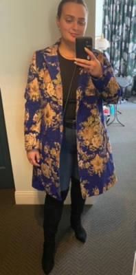 Floral Brocade Overcoat | Nuuly Rent