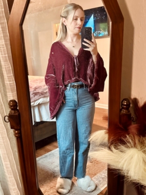 Velvet Bed Jacket | Nuuly Rent