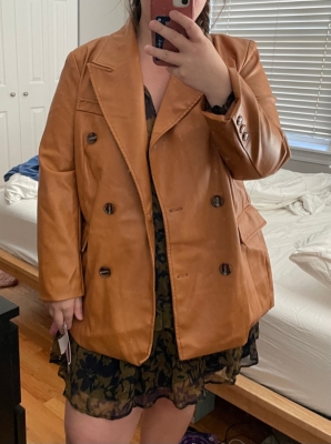 Vegan Leather Oversized Blazer | Nuuly