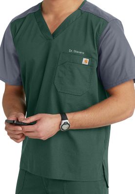 Carhartt Ripstop Men's Contrast V-neck Utility Scrub Tops | Scrubs & Beyond