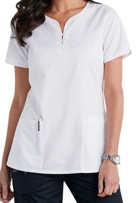 Beyond Scrubs Henley Button Front Scrub Tops | Scrubs & Beyond