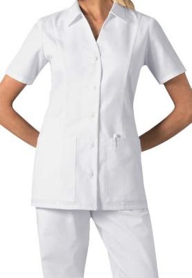 Cherokee Standing Collar Button Front Scrub Tops | Scrubs & Beyond