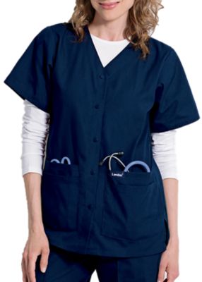 Landau Essentials Snap Front Scrub Tops | Scrubs & Beyond