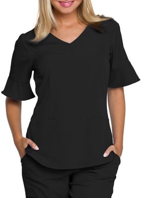 HeartSoul Princess Ruffle Sleeve Scrub Top | Scrubs & Beyond