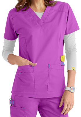 WonderFlex Verity Stretch V-neck Scrub Tops | Scrubs & Beyond