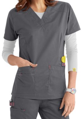 WonderFlex Verity Stretch V-Neck Scrub Tops | Scrubs & Beyond