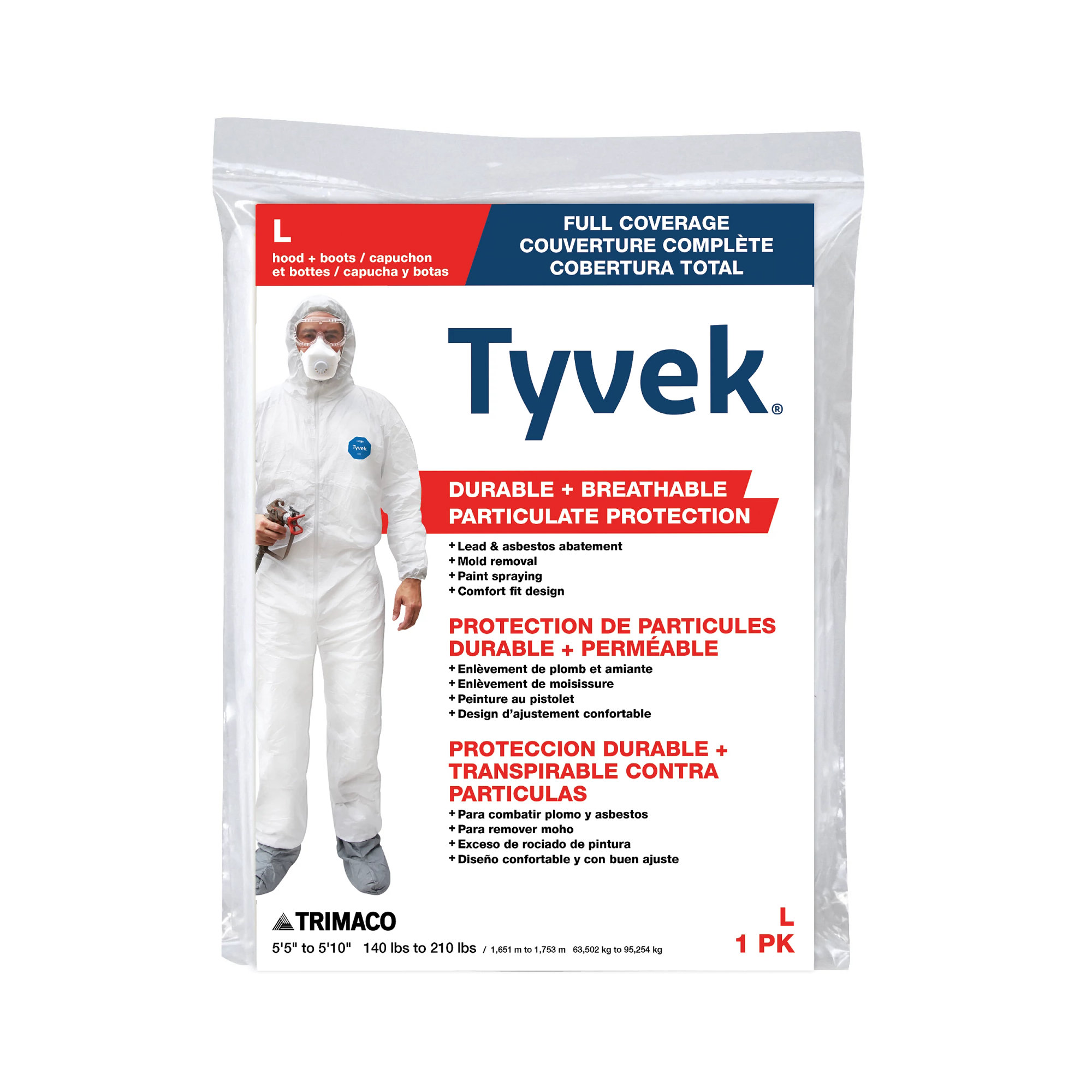 DuPont™ Tyvek® Protective Coverall with Hood and Boots