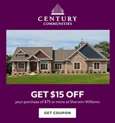 Century Communities Coupon Offer | Sherwin-Williams