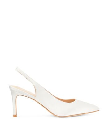 Stuart Weitzman Dancer 75 Slingback Pump The Sw Outlet In White | ModeSens