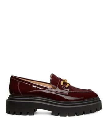 Stuart Weitzman Owen Buckle Ultra Lug Loafer The Sw Outlet In Burgundy ...