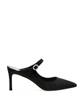 Stuart Weitzman Dazzle 75 Mule The Sw Outlet In Black | ModeSens
