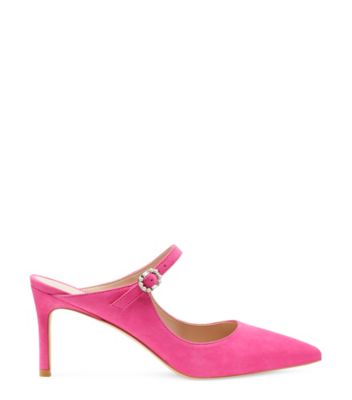 Stuart Weitzman Dazzle 75 Mule The Sw Outlet In Peonia Hot Pink | ModeSens