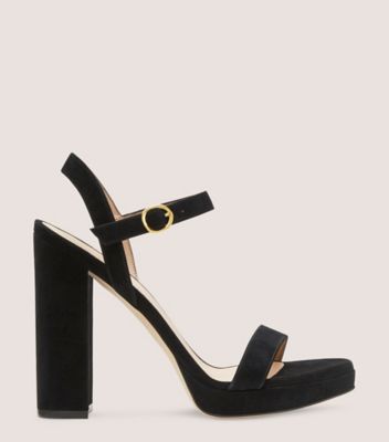 Stuart Weitzman Dancer Block 120 Platform Sandal The Sw Outlet In Black ...